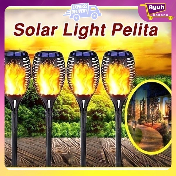 Flame Solar Garden Light Outdoor Lighting Torch Light Lampu Hari Raya ...