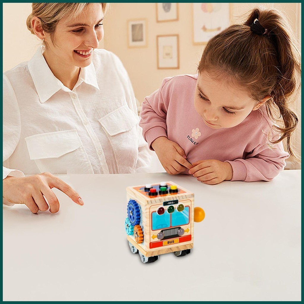 Busy Cube Toys Bus Design Busy Box Interactive Travel Toys for Fine ...
