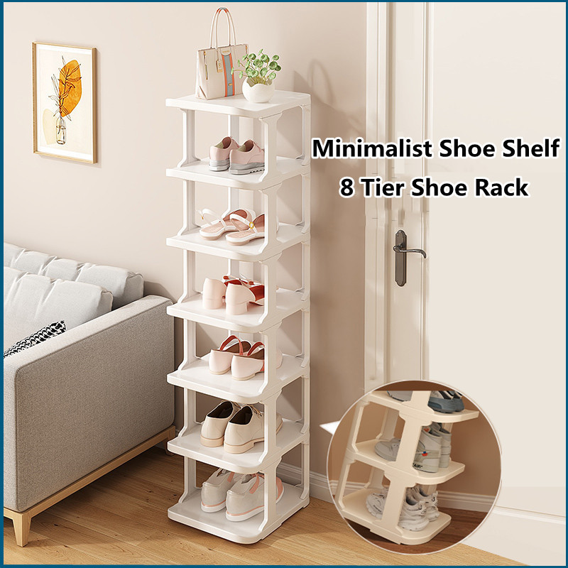 Minimalist Shoe Shelf 8 Tier Shoe Rack Shoe Rack for HDB BTO Indoor ...
