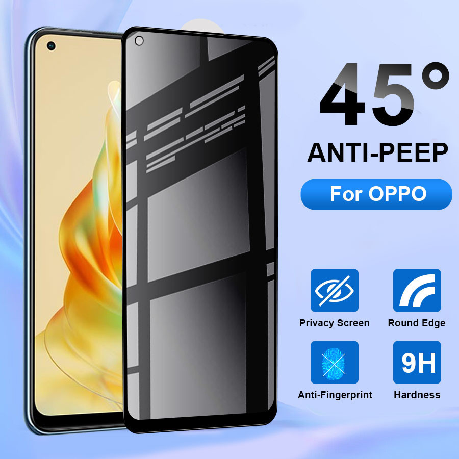 Full Cover Privacy Anti Spy Tempered Glass for OPPO Reno 13 13F 12F 5G 12F 11F 8T 8Z 8 7 5 6 6Z ...