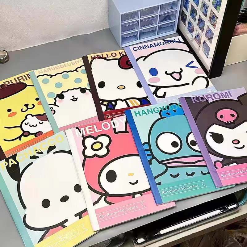 Cartoon Sanrio B5 Notebook Cute Kuromi Mymelody Large Capacity ...