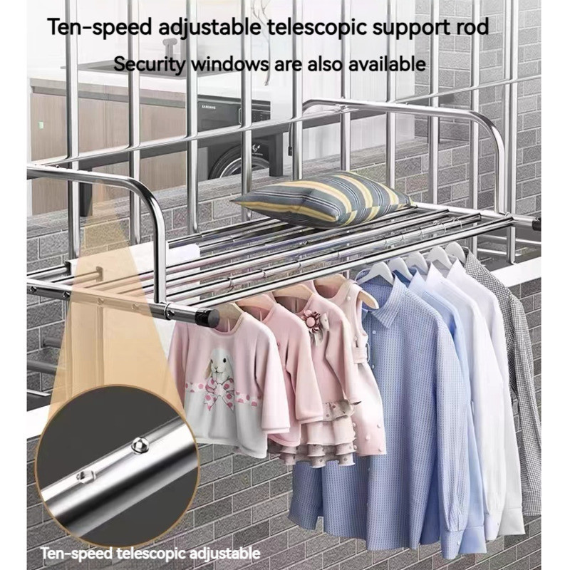 Stainless Steel Foldable Laundry Drying Rack Retractable Clothes ...