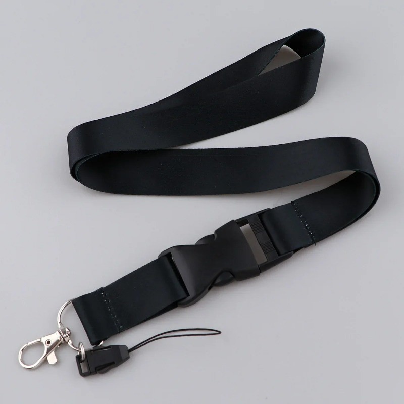 Black Lanyards Keys Chain ID Credit Card Cover Badge Holder Neck Straps ...