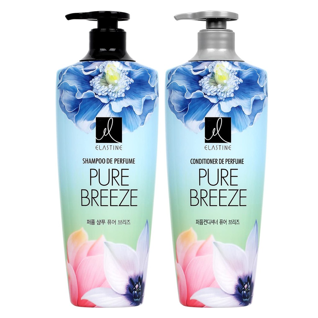 [ELASTINE Official] Elastine Perfume (Pure Breeze Set Shampoo & Conditioner) Assorted 2 pieces ...