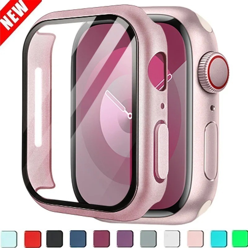 Tempered Glass Cover For Apple Watch Se Case 11 10 42mm 46mm 9 8 7 6 5 ...