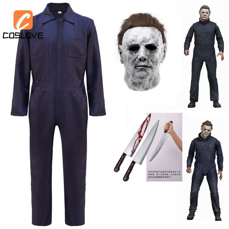 Halloween Michael Myers Cosplay Clothing Full Set Costume Suit For ...