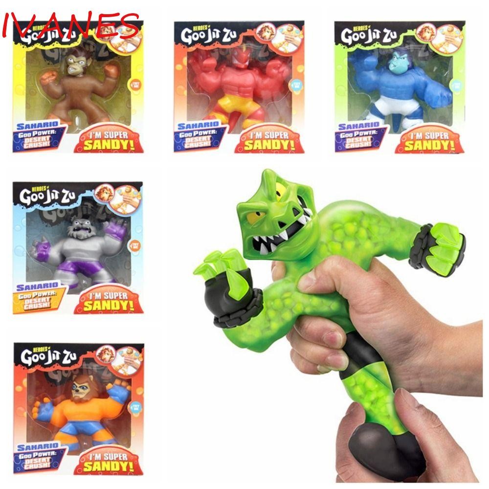 IVANES Super Heroes Stretchable Toy, Monkey Animal Rubber Man Goo Jit ...