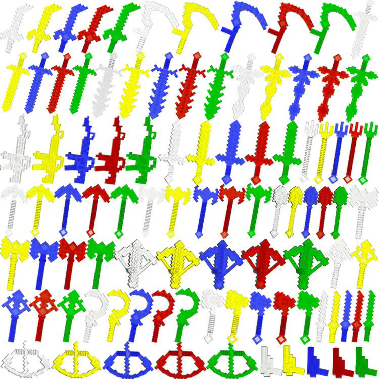 Minecraft Weapon Equipment Compatible Lego Building Block Gun Bow Arrow ...