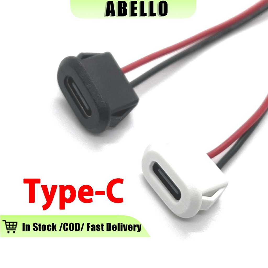 1/5Pcs Waterproof Type-C Female Connector With Wire 24Awg Charging Jack ...