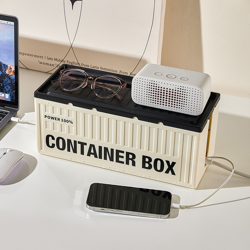 Container Shape Socket Power Cord Storage Box Data Cable Power Socket ...