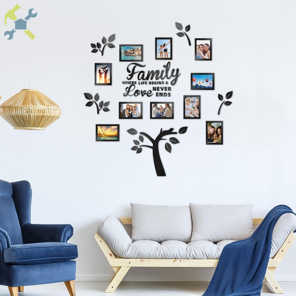 Family Tree Wall Decal Acrylic Family Tree Wall Decor Decorative Family ...