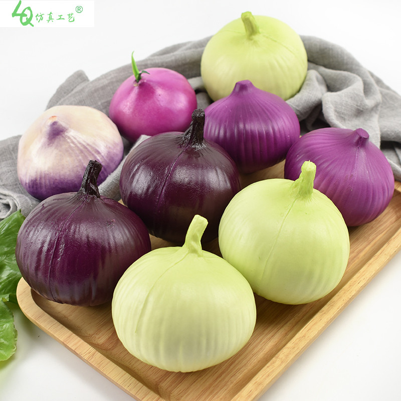 S /artificial High Simulation Vegetable Onion PU Fake Red Onion Head ...