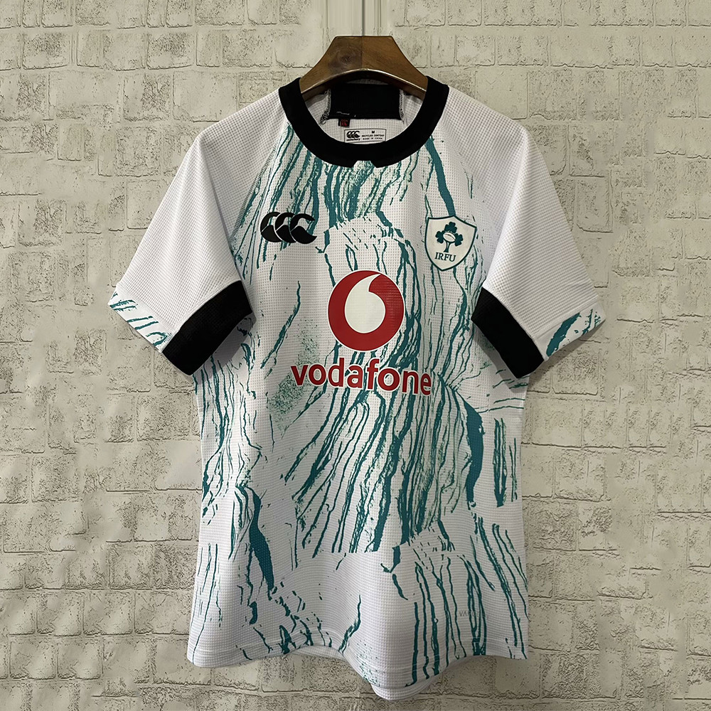 2025 Rugby Ireland Rugby Jersey Away Men's White Shirt | Shopee Singapore
