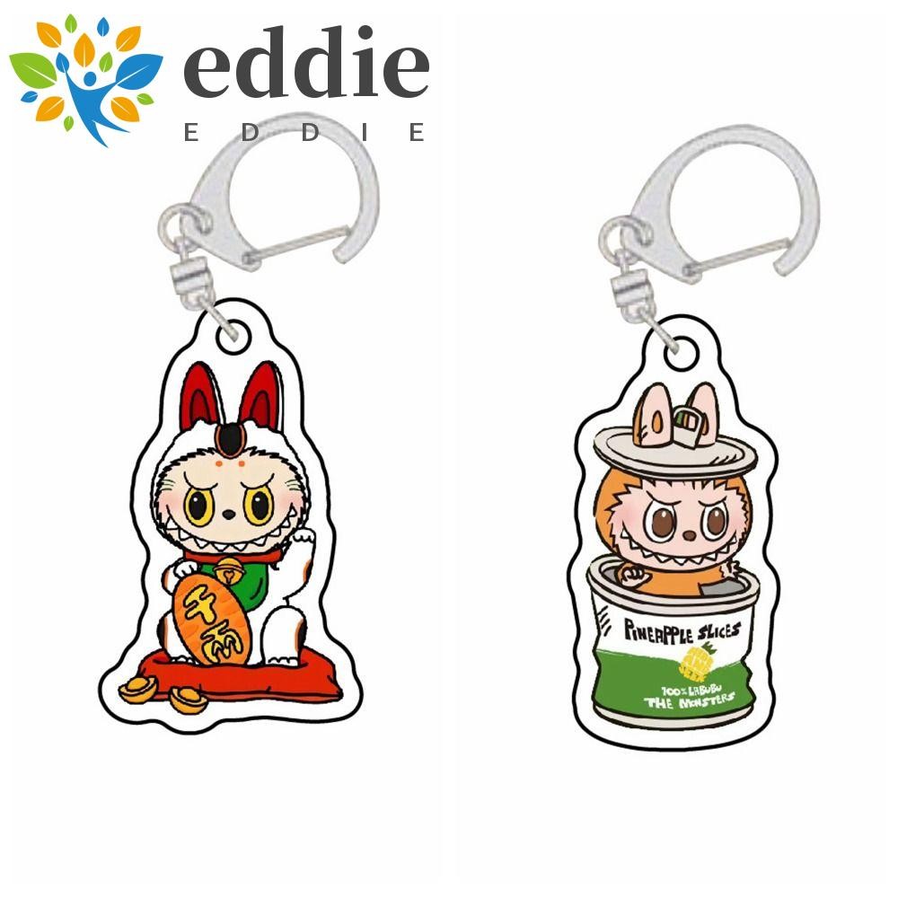 EDIEJ Labubu Acrylic Keychain, Multi-style Sandwich Printing Cartoon ...