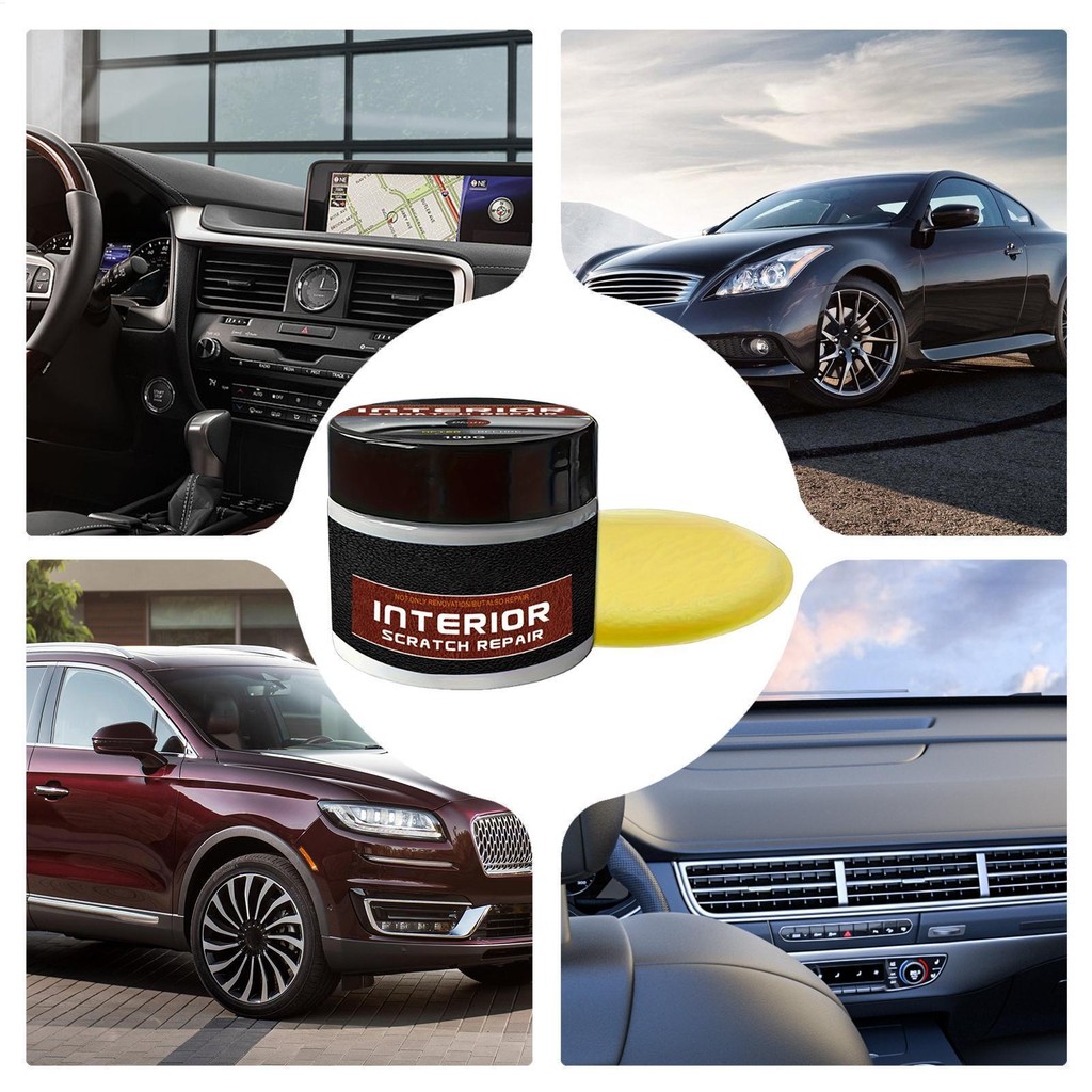 Car Interior Scratch Remover Wax -Clean & Polish For Leather/Plastic ...