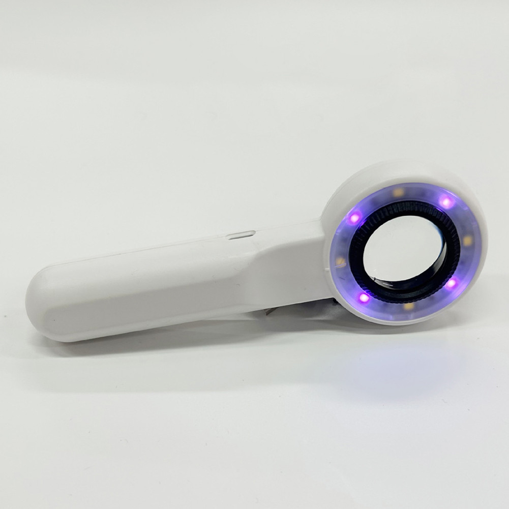 60X Handheld Magnifier with LED Light Illuminated Magnifying Glass for ...