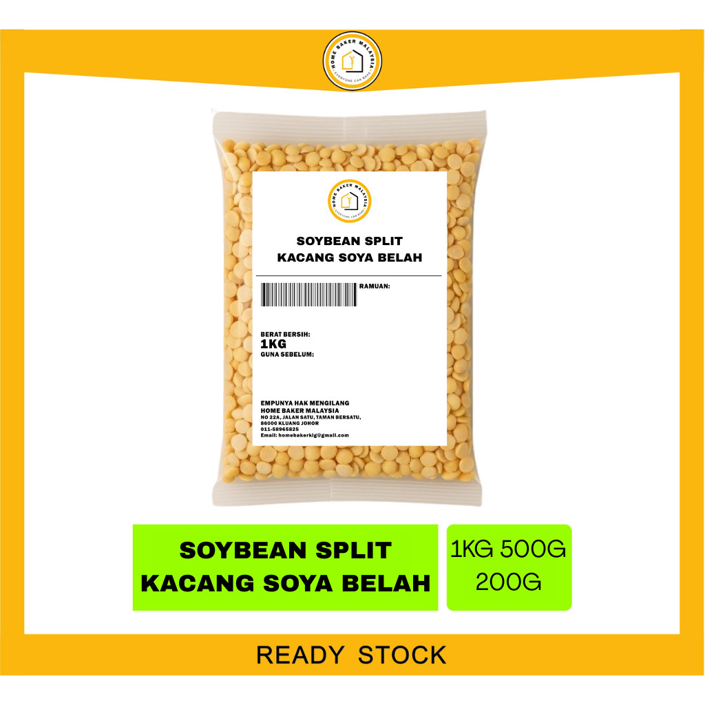 SOYA SPLIT BEANS NO SKIN/ SOY BEANS SPLIT (SUITABLE) /1KG 500G 200G ...