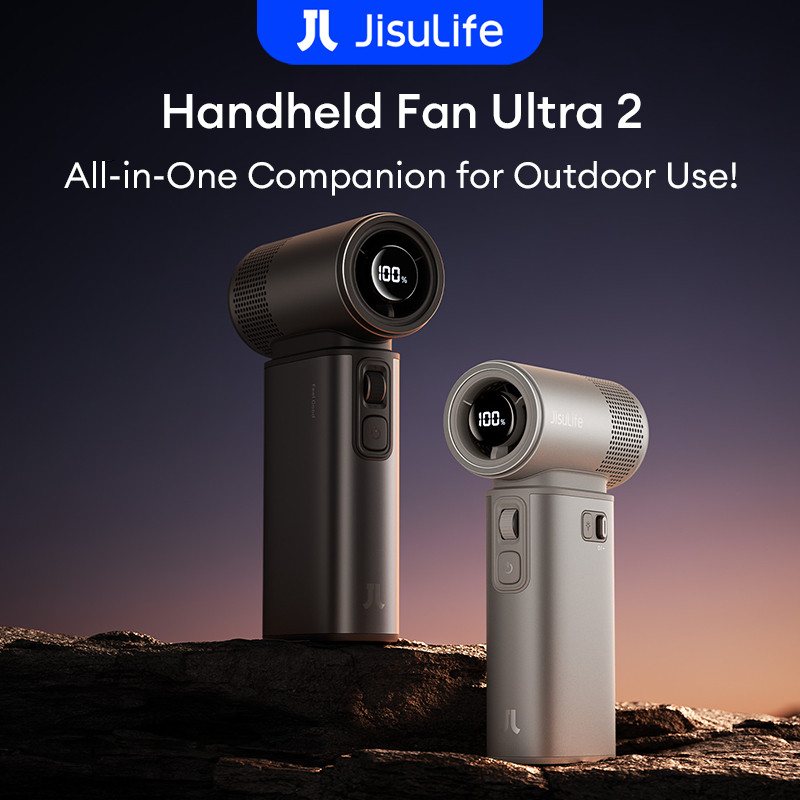 JISULIFE Handheld Fan Ultra 2 High-speed Portable Fan 9000 mAh Outdoor ...