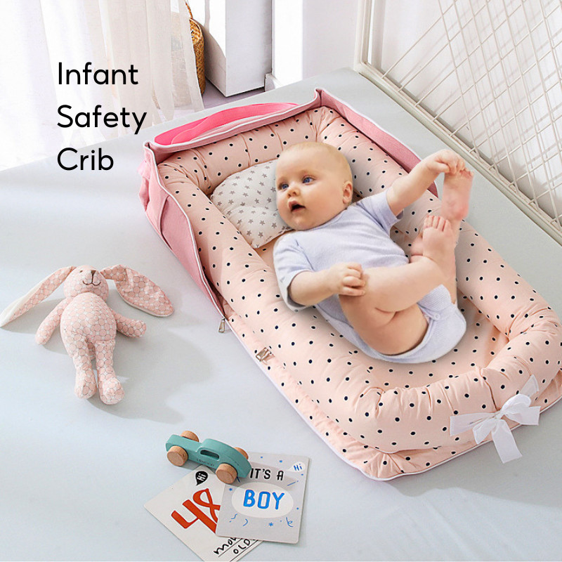 Baby Portable Foldable Cot Travel Bed Newborn Safety Bed Sleep By Your ...