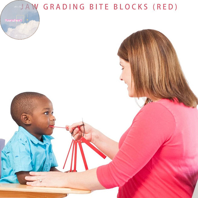 ZHEN 6Pcs Jaw Grading Bite Blocks Chewing Teether For Kids Adult Oral ...