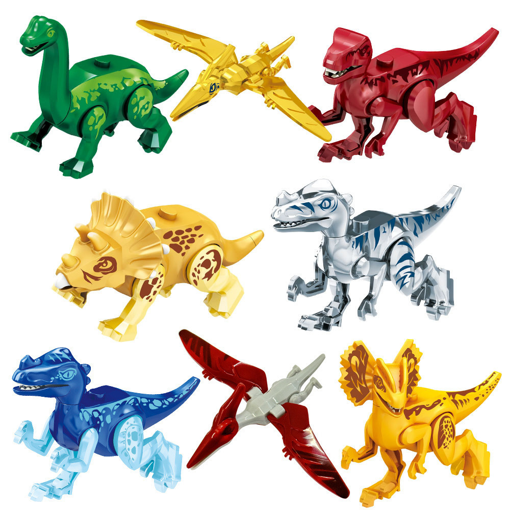 Jurassic Dinosaur Building Blocks Mini Dinosaur Small Size Assembled Toys Tyrannosaurus ...