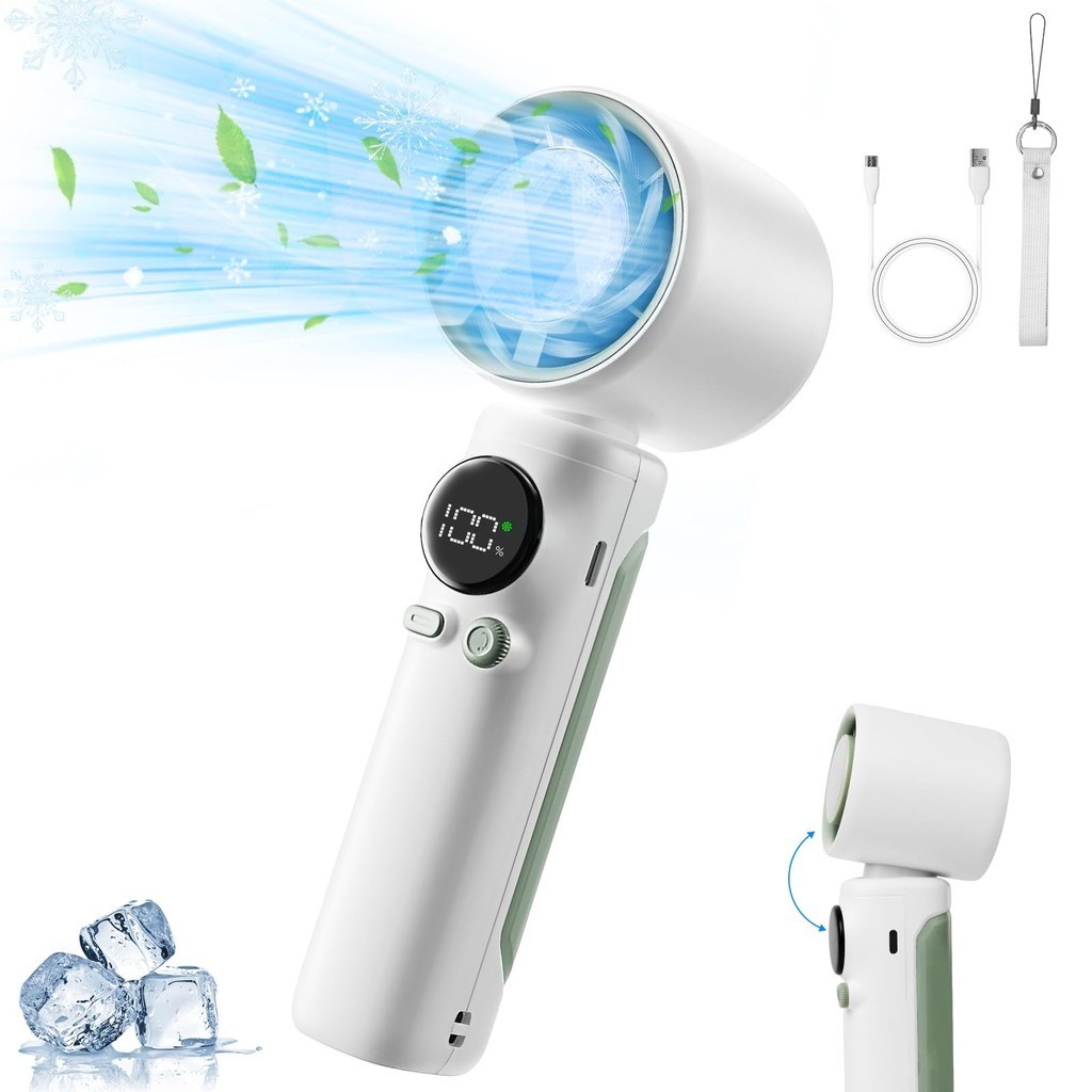 Portable electric fan, handy fan [New model in 2024, with cooling plate ...