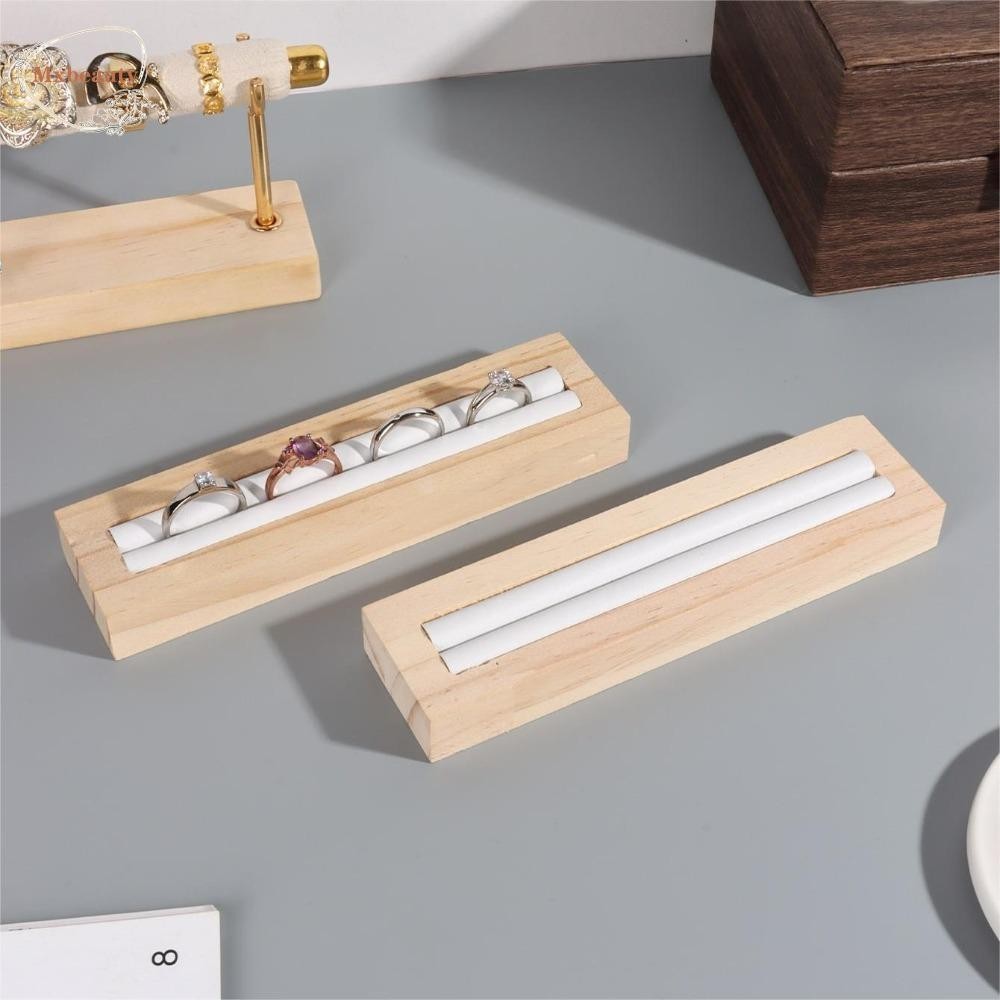 MXBEAUTY Ring Holder, Wooden Jewelry Display Ring Display Stand ...
