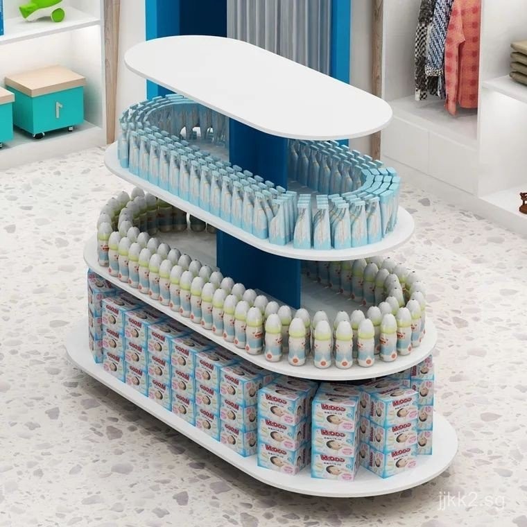 Round Zhongdao Cabinet Wooden Milk Powder Display Cabinet Supermarket ...