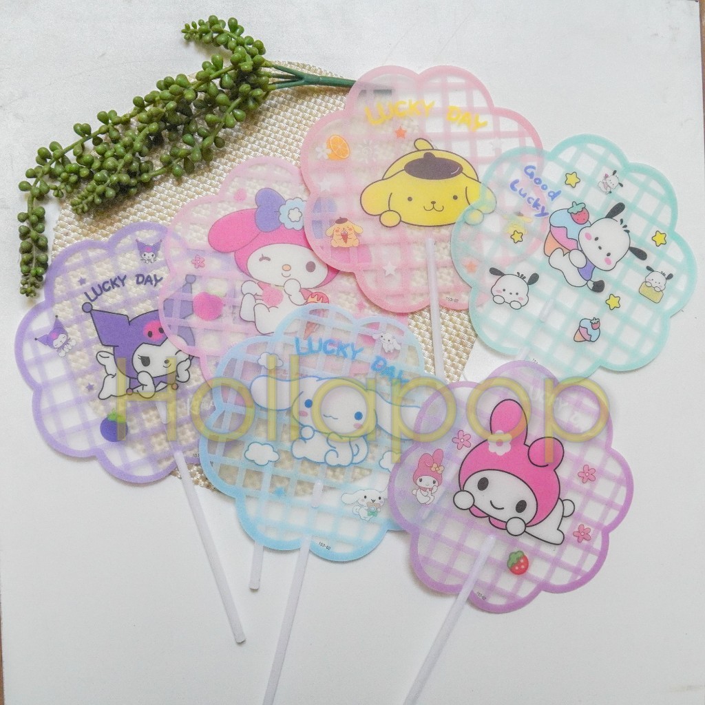 Hop Kuromi CLOUD Hand Fan My Melody Cinnamoroll Pochacco Pompompurin ...
