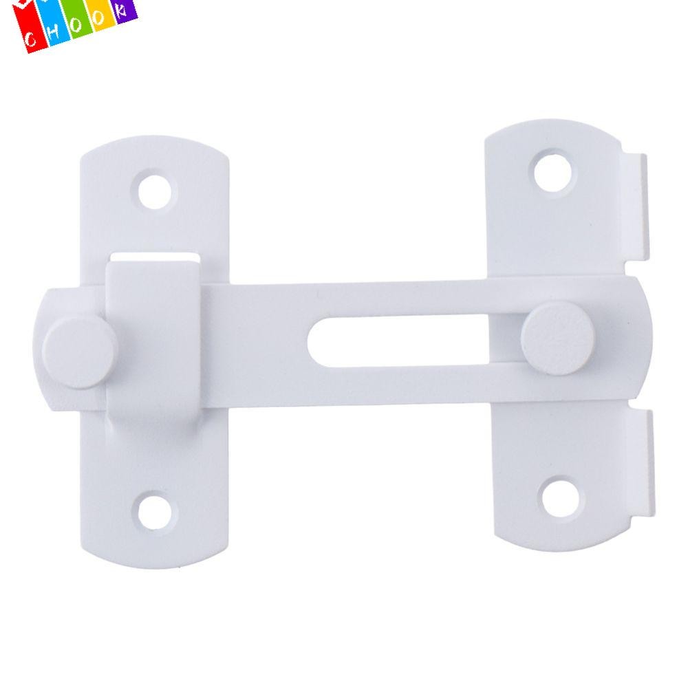 CHAAKIG Locking Latch, 4 Inch White Door Latch, Durable Stainless Steel ...