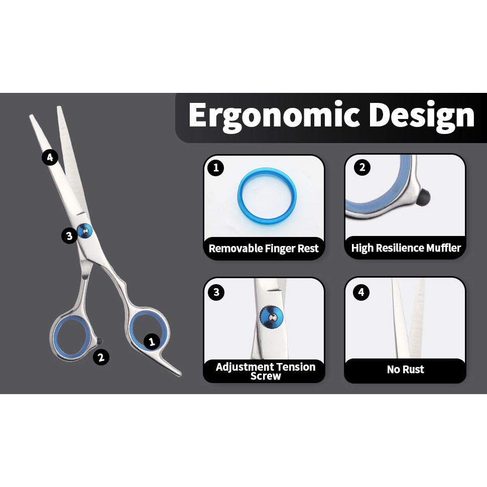 Hair Cutting Scissors Kit,11 Pcs Professional Haircut Scissors Kit with ...