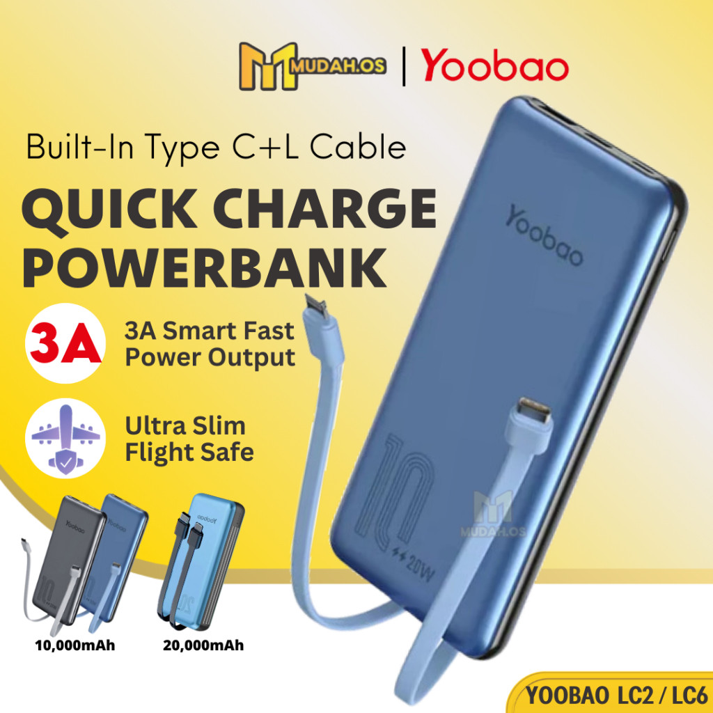 YOOBAO Powerbank Fast Charging Powerbank 20W 10000mAh MDLC2 Powerbank ...