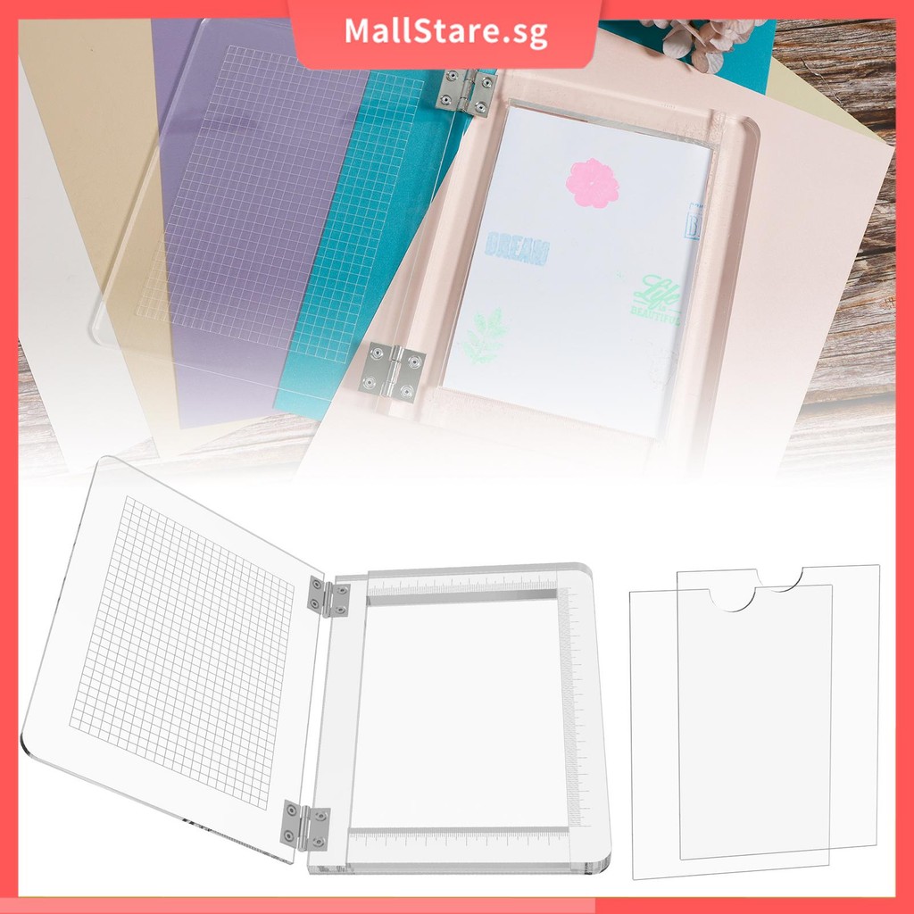 Stamp Blocks Acrylic Stamp Platform With Grid and Measurements Stamp ...