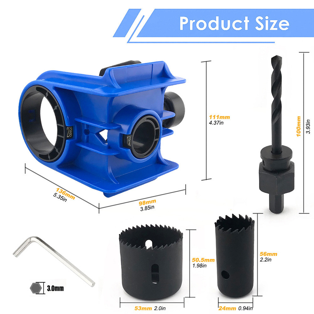 1-3/8-1-3/4inch Wood Door Lock Installation Kit Lockset Guide Hole Saw ...