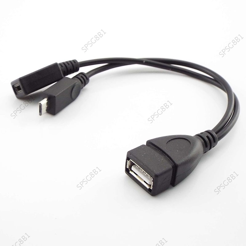 1 In 2 OTG Micro Usb female To Mirco 5 Pin Male Female Host Power Y ...