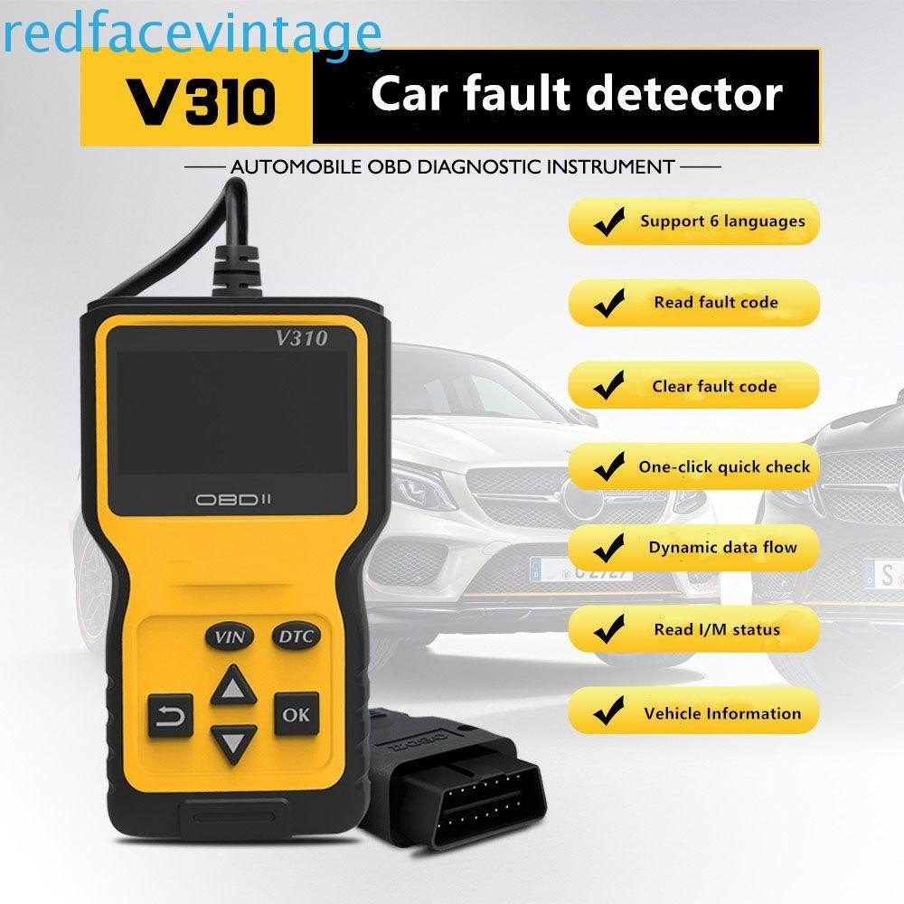 REDFACEVINTAGE OBD2 Scanner Error Codes High Quality Check Engine V310 ...