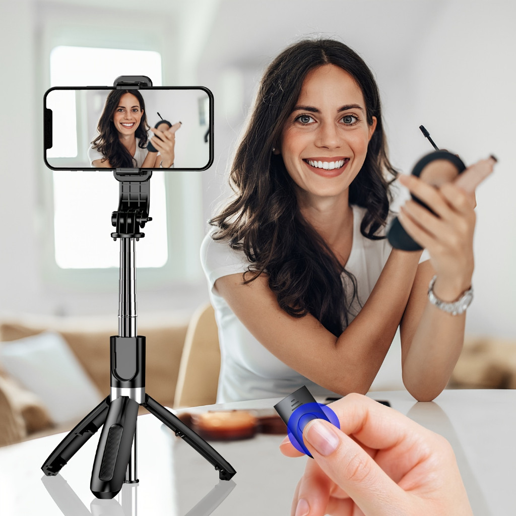 360° Rotate Selfie stick tripod 3 in 1 Wireless Bluetooth For iPhone ...