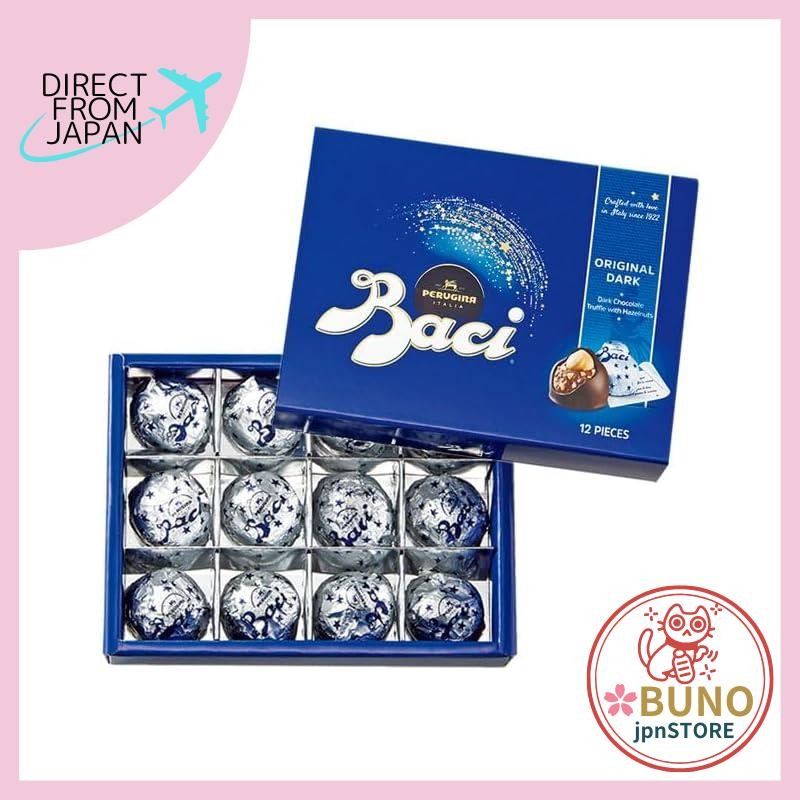 Italian Baci Batch Chocolate Individually Wrapped 12 Pieces in a Box ...