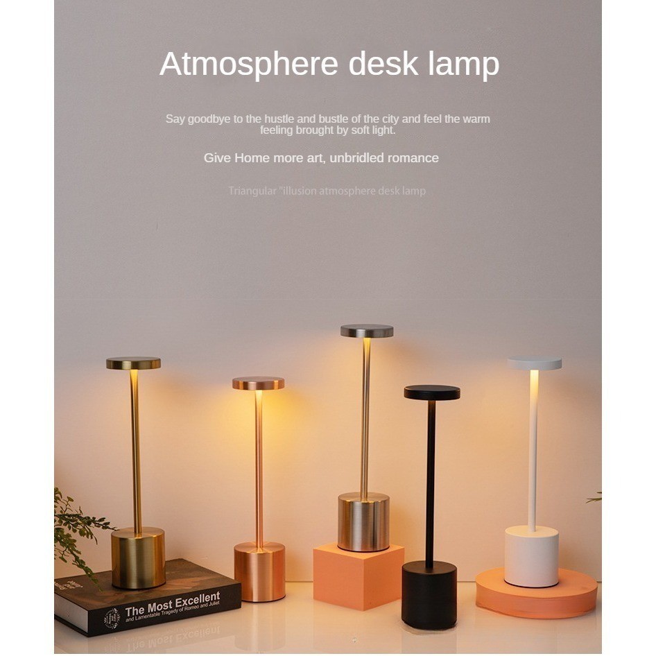 LED Cordless Table Lamps 3 Color Changeable & Dimming Table Light Type ...