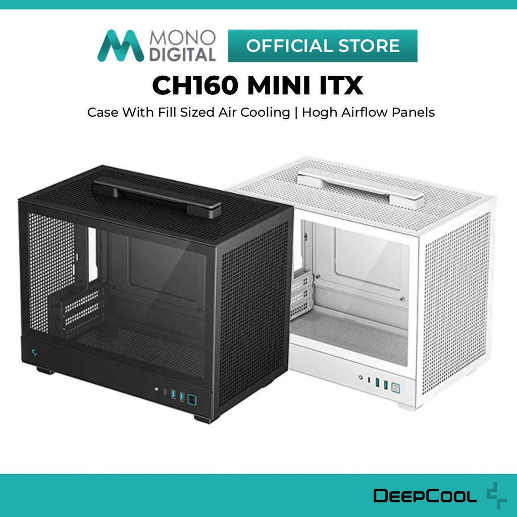 DEEPCOOL CH160 MINI ITX DESKTOP PC CASING / CASE WITH FULL SIZED AIR ...