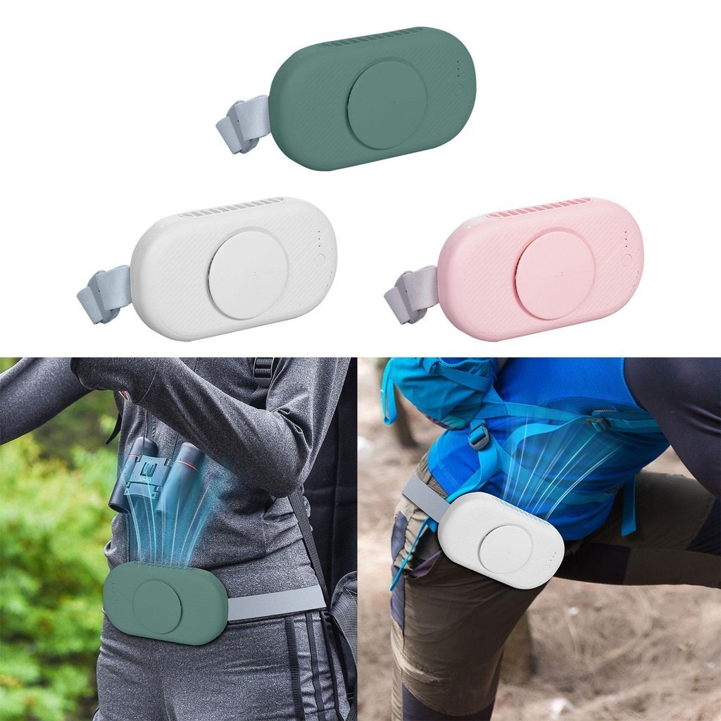 [szxflie3xh] Portable Waist Fan Wearable Fan 3 Speeds Adjustable Quick ...