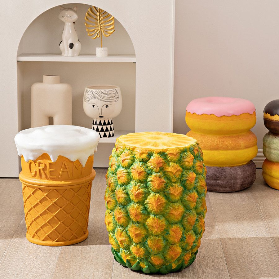 Creative Stool Pineapple Pineapple Food Shape Dining Stool Home ...