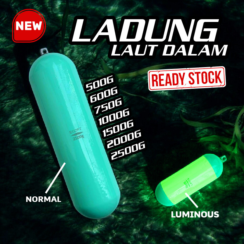 LADUNG Iron 500g-2500g GLOW in the Dark Fishing Sinker DeepSea fishing ...