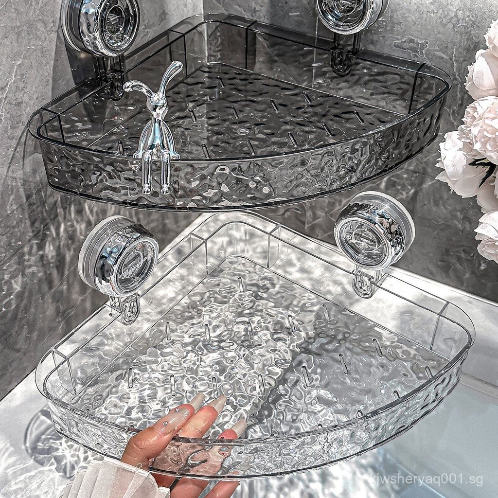Bathroom Corner Suction Rack Free Punch Wall Wall Hanging Toilet ...