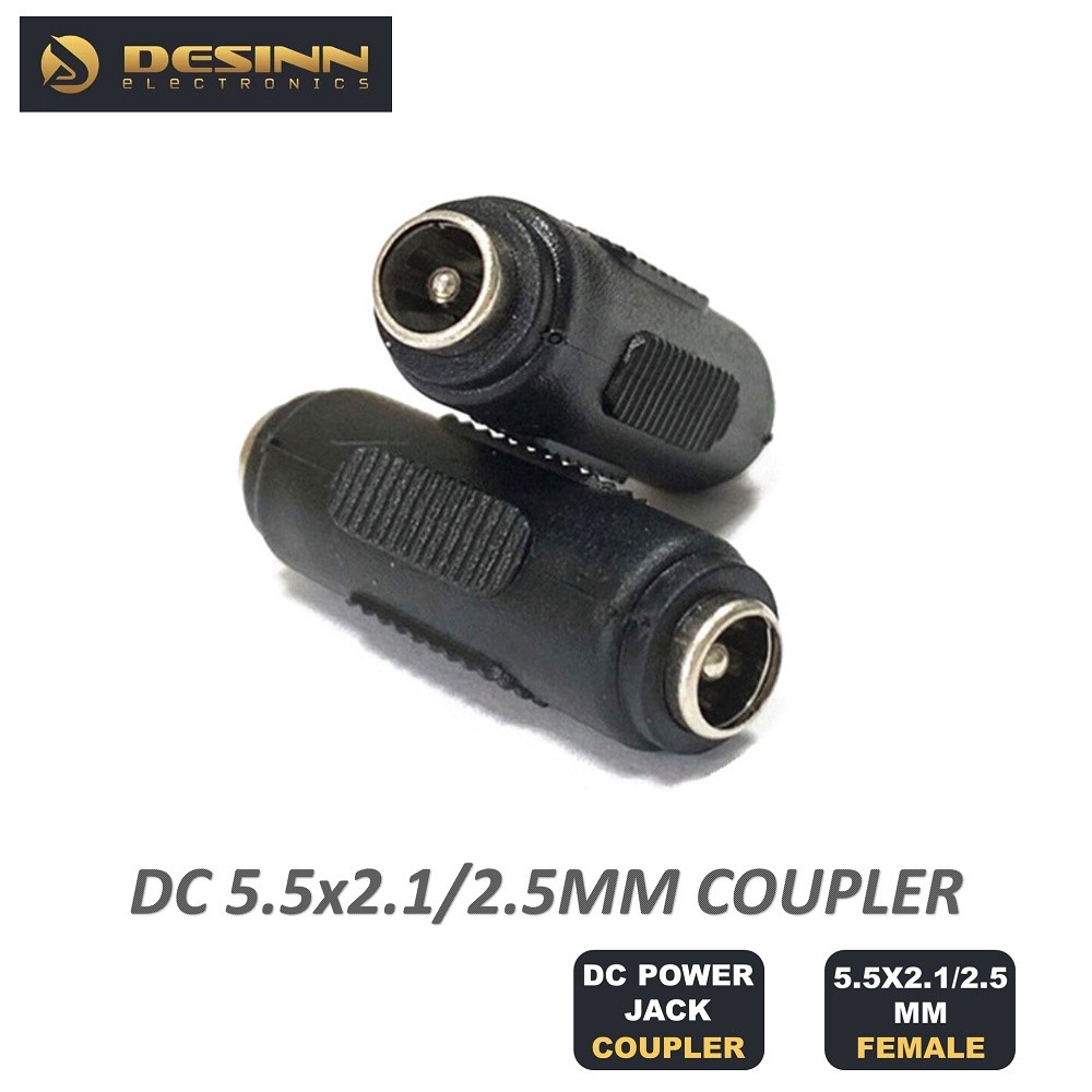 5.5mm x 2.1mm DC Power Connector Adapter 12/24V Female to Female Power ...