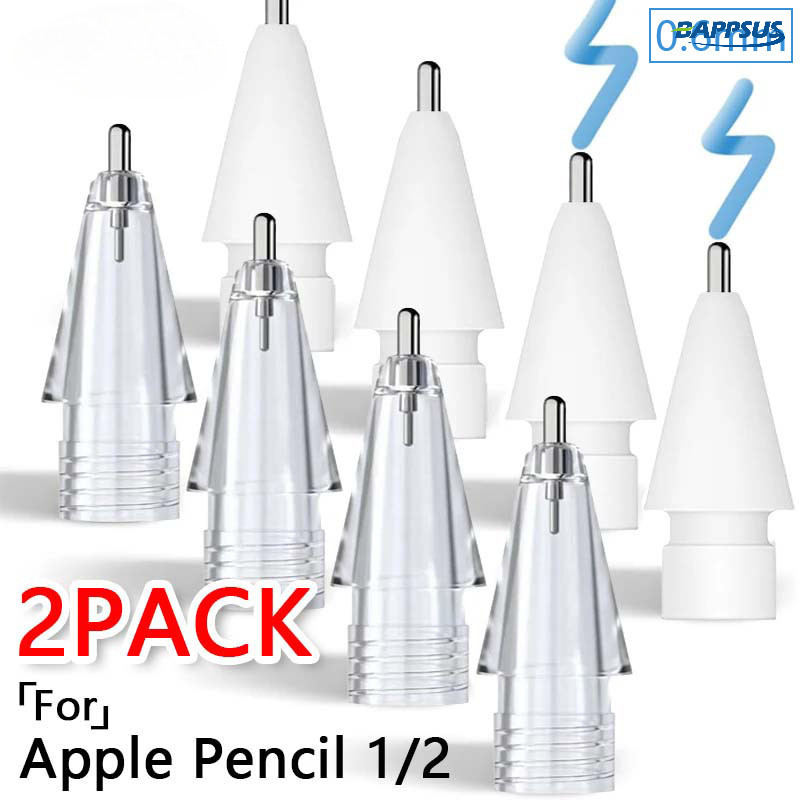 2PCS Compatible For Apple Pencil 1/2 - 0.6mm Stylus Pen Spare Nib ...