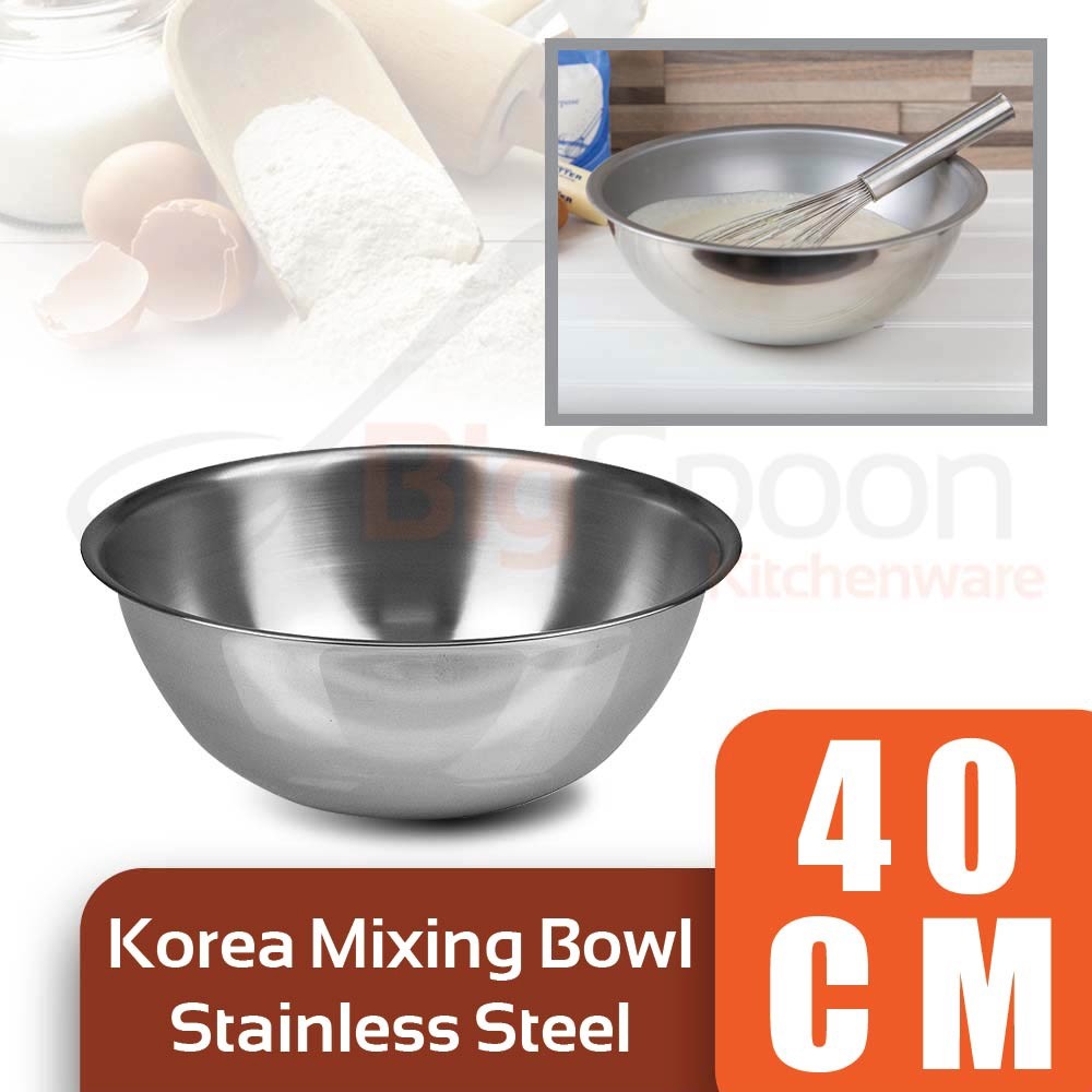 [Made in KOREA] Stainless Steel Mixing Bowl Metal bowl 40cm ...