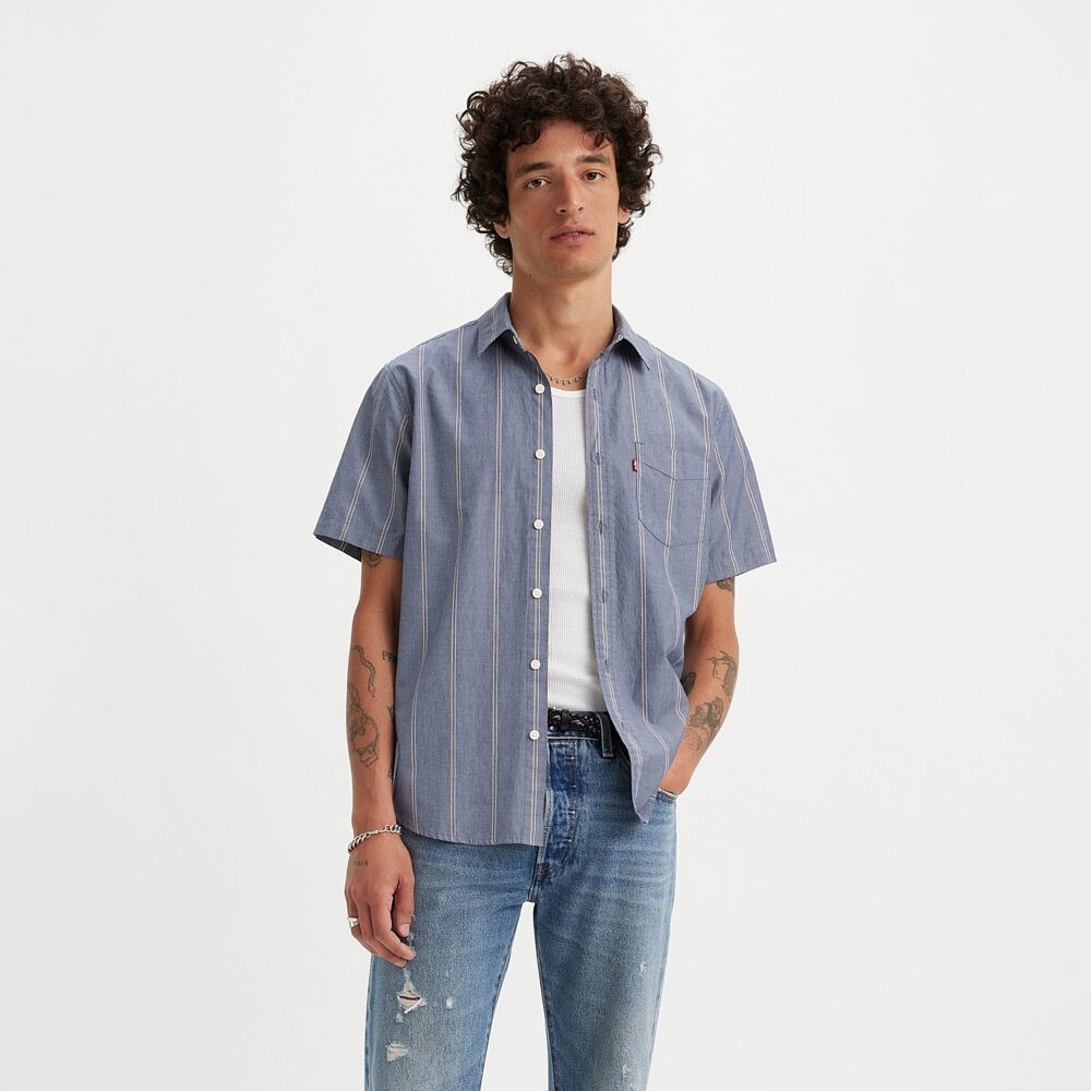 Levi's® Men's Short-Sleeve Classic Standard Fit Shirt 86627-0199 ...