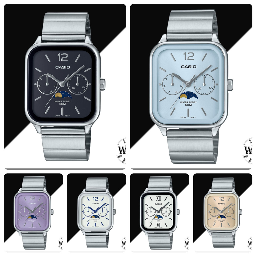[WCO] MTP-M305D Series x Casio ft. Moon Phase Men Casual Formal Watch ...