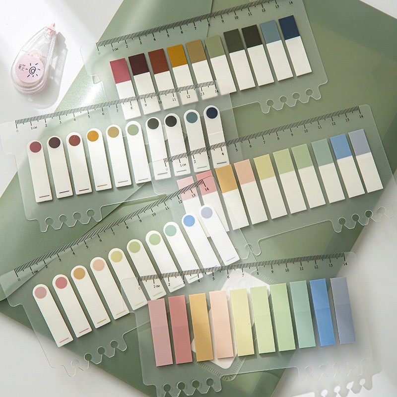 200pcs Retro Morandi Sticky Note Colorful Memo Pad Lable Sticker ...